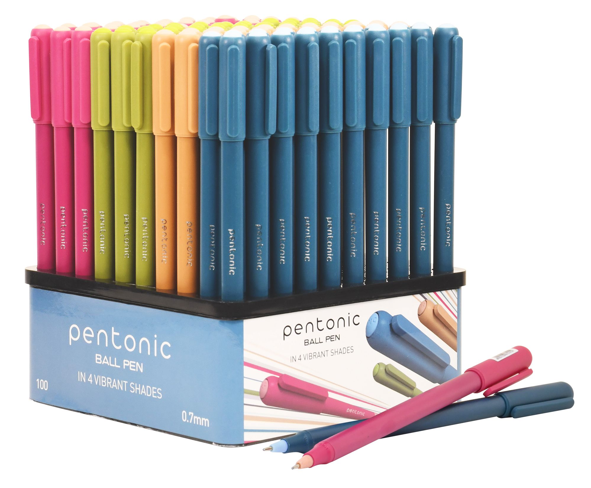 Ручка шариковая Linc PENTONIC Color синяя 0,7 мм, ассорти круглый ...