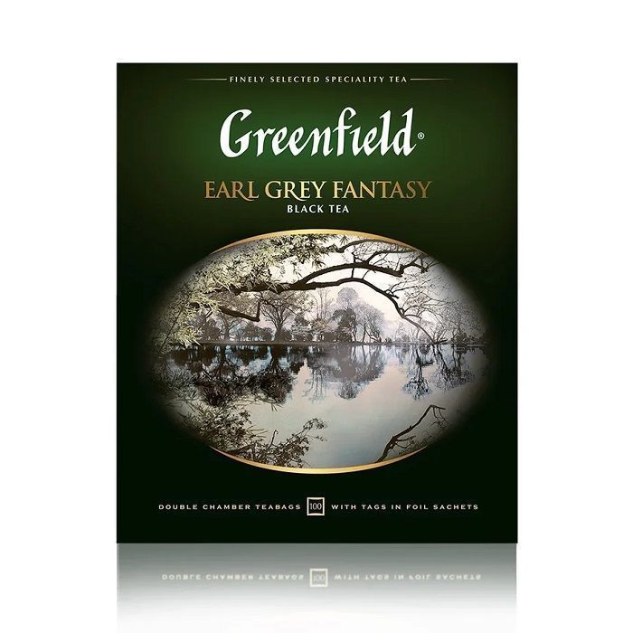 Чай Greenfield EARL GREY FANTASY черный, бергамот 100 пакетиков: купить ...