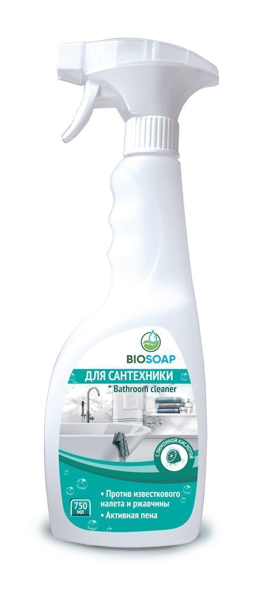 Средство для сантехники универсальное BIOSOAP Bathroom cleaner жидкость ...