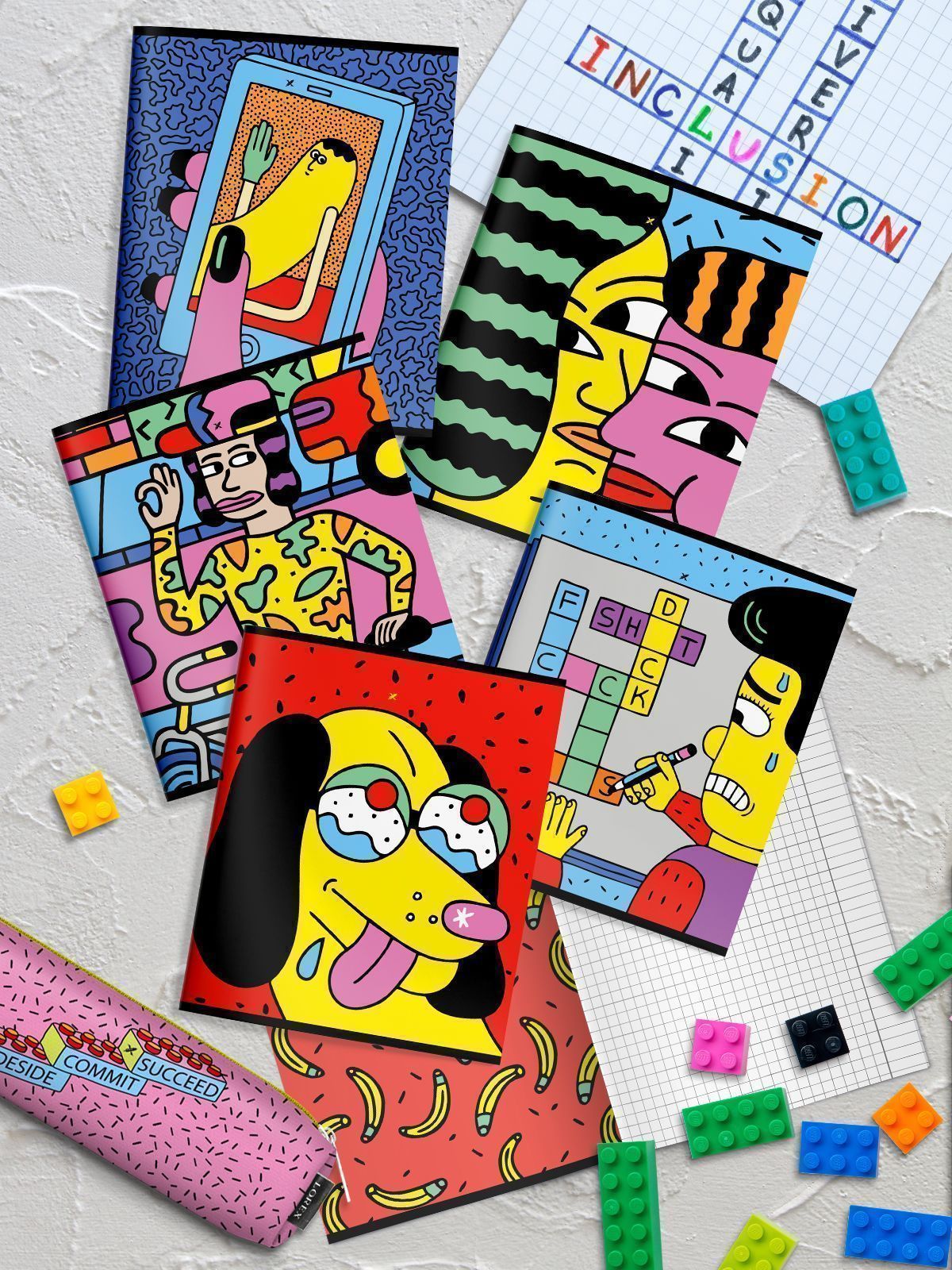 Тетрадь 48 л. А5 клетка, на скрепке, офсет LOREX CRINGE WORLD ...