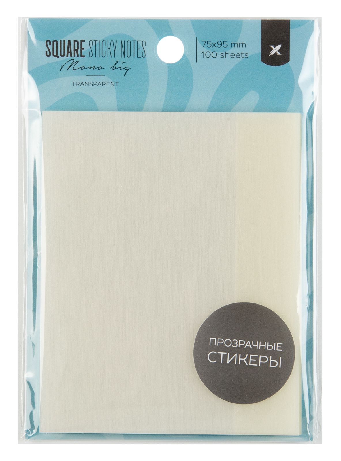 Блок самоклеящийся прозрачный LOREX TRANSPARENT MONO BIG 75x95 мм 100 ...